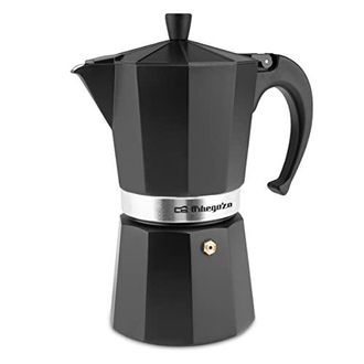 Orbegozo Aluminium Kaffeemaschine, schwarz 9 Tazas Schwarz