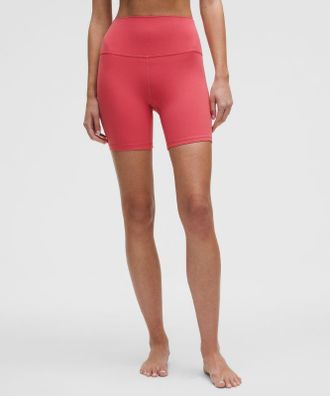 lululemon Align Shorts mit hohem Bund f&uuml;r Frauen - 15 cm - Gr&ouml;&szlig;e 14 in Desert Red