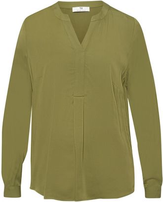 Peter Hahn Bluse V-&Ouml;ffnung am Rundhals-Ausschnitt Peter Hahn gr&uuml;n