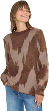 Cecil 3016910 Pull à Motifs, Mocha Caramel, XXL Femme
