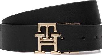 Tommy Hilfiger G&uuml;rtel Tommy Hilfiger Th Logo Rev 3.0 Pebble AW0AW18691 Schwarz