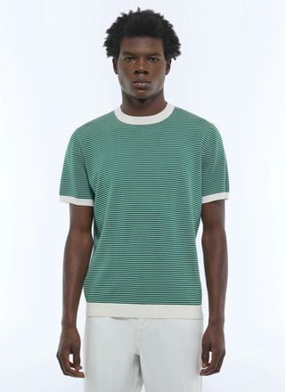 Fursac T-shirt ray&eacute; en coton merceris&eacute; - Taille XXL - Homme