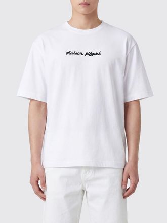 Maison Kitsun&eacute; T-shirt en coton avec logo contrastant et &eacute;paules tombantes