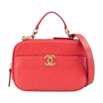 Chanel Pre-owned Elegante gesteppte Leder Kosmetiktasche Handtasche - - Pre-owned - Damen - Rot - ONE SIZE