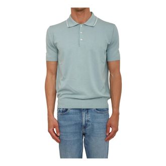 Canali Polo - - Tops - Herren - Blau - 4XL