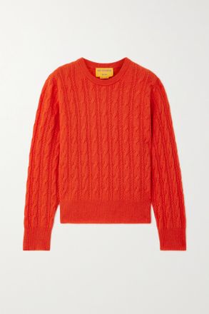 Guest In Residence Pull En Cachemire &Agrave; Mailles Torsad&eacute;es Twin - Rouge