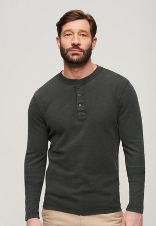 Superdry Langarmshirt WAFFLE LONG SLEEVE HENLEY TOP