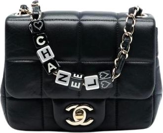 Chanel Sac bandouli&egrave;re en cuir Pre-owned - Femme - Pre-owned - Noir - Taille: ONE Size