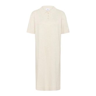 Saint Tropez Weiches Polo-Kleid Nebel Melange - - Dresses - Damen - Beige - S