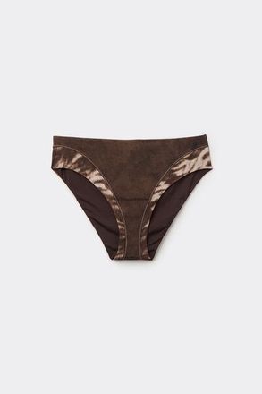 Calzedonia Bikinihose Mit Hohem Bund Brown Suede Braun