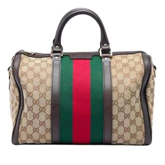 Gucci Pre-owned Canvas Satchel - - Pre-owned - Damen - Beige - ONE SIZE