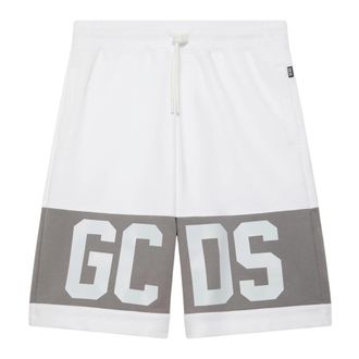 GCDS Band Logo Sweatshorts - - Shorts - Herren - Wei&szlig; - 2XL