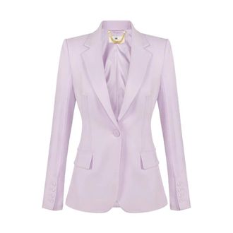 Elisabetta Franchi Double-Layer Stretch-Crepe-Blazer - - Jackets - Damen - Lila - L