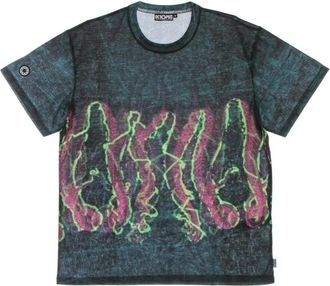 Octopus Schwarzes Shake Tee mit Tentakeldruck - - Tops - Herren - Mehrfarbig - L