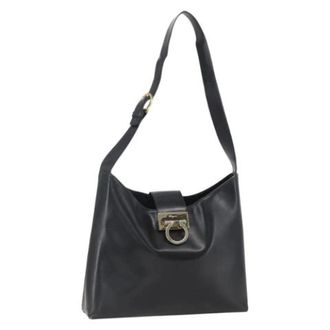 Ferragamo Pre-owned Leder-Schultertasche - - Pre-owned - Damen - Schwarzk - ONE SIZE