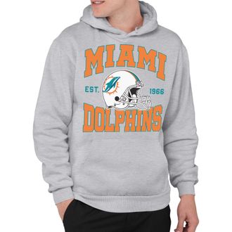 Junk Food NFL - Miami Dolphins - Team Helmet - Unisex Adult Pullover Fleece Hoodie for Men and Women - Size Large