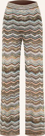 Missoni Strickhose Mit Glitzergarn Und Pailletten braun