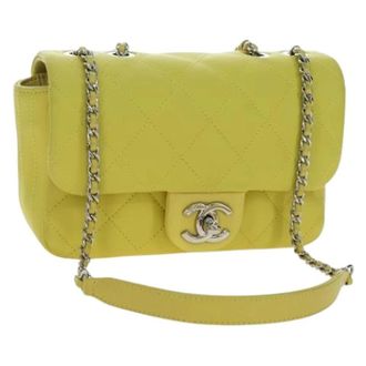 Chanel Sac bandouli&egrave;re vintage doccasion - Femme - Pre-owned - Jaune - Taille: ONE Size