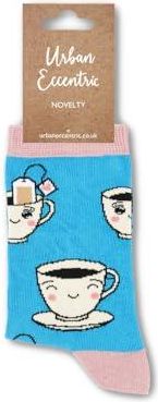 Urban Eccentric Chaussettes unisexe Time For Tea | Cadeau | 1 paire | Chaussettes riches en coton | Chaussettes de qualit&eacute; sup&eacute;rieure | Nouveaut&eacute; | Cadeaux (femmes 37