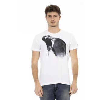 Trussardi Homme, Tops, Blanc, Taille: M T-shirt blanc élégant à manches courtes