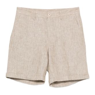 120% Lino Homme, Shorts, Beige, Taille: M Bermuda en Lin