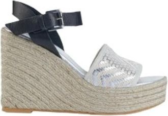 Pollini Silberne Damensandalen- Stilvoll und Bequem - - Shoes - Damen - Grau - 41 EU