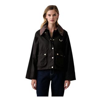 Barbour Veste cir&eacute;e Icons Tartan Collar Spey - Femme - Vestes - Brun - Taille: 42 FR
