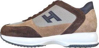 Hogan Chaussures Homme Interactive HXM00N0I980UGO418J Bimateriale Marron et Beige, Marron et beige, 42.5 EU