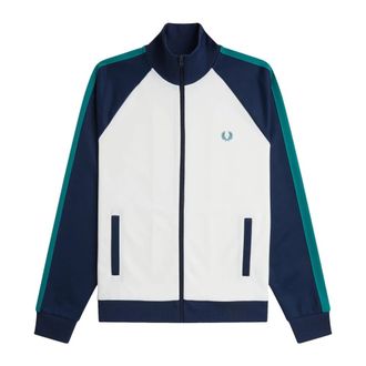 Fred Perry Color-Block Trainingsjacke - - Sweatshirts & Hoodies - Herren - Wei&szlig; - M