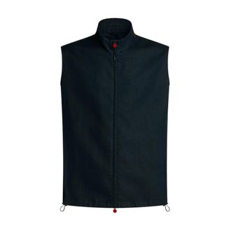 Kiton Leinen Weste - - Jackets - Herren - Blau - 2XL