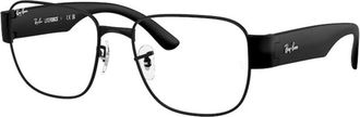 Ray-Ban unisex, Accessoires, Noir, Taille: 55 MM Monture optique carr&eacute;e en m&eacute;tal