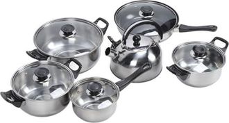 CHICIRIS Ensemble de Casseroles et Po&ecirc;les en Acier Inoxydable, Solution DUstensiles de Cuisine Durables, Essentielle pour les Amateurs de Cuisine, Ustensiles d