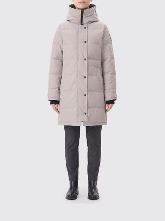 Canada Goose Doudoune longue en coton biologique avec capuche et patch logo