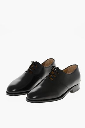 The Row Leather GRANT Derby Shoes with Lace-up Detail The Row