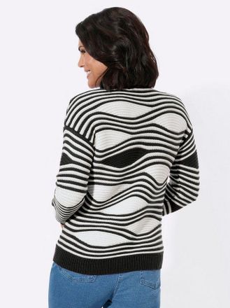 Witt Strickpullover Rollkragenpullover Langarm Intarsien