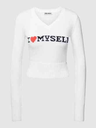 Review Strickpullover mit I LOVE MYSELF Stitching