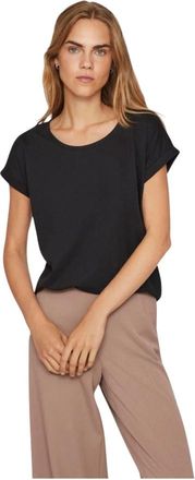 Vila Dreamers T-Shirt mit kurzen &Auml;rmeln f&uuml;r Frauen - - Tops - Damen - Schwarzk - L