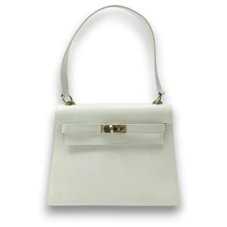 Herm&egrave;s Crossbody Bags - VINTAGE HERMES KELLY 20 MINI SELLIER HANDTASCHE 19 - Gr. unisize - in Wei&szlig; - f&uuml;r Damen