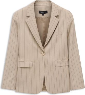 Bugatti Femme, Vestes, Beige, Taille: 38 FR Blazer ray&eacute; &agrave; 1 bouton