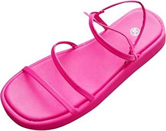 Generic Sandales &agrave; plateforme pour femme - Sandales tendance pour la f&ecirc;te des m&egrave;res - Bout ouvert - Boucle confortable - &Eacute;pais - Plates - Confortables - Antid