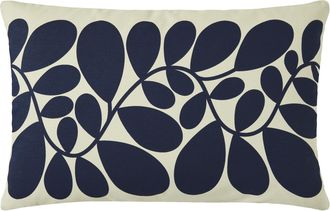 Orla Kiely Sycamore Stripe Space Blue and Olive Wendekissen