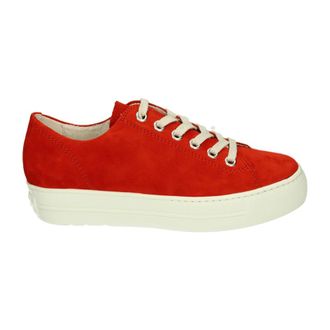 Paul Green Sportliche Damenschuhe Rot Wildleder - - Shoes - Damen - Rot - 41 EU