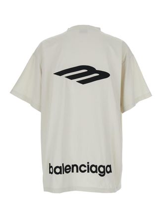 Balenciaga Mens T-Shirt White Cotton T-Shirts And Polos