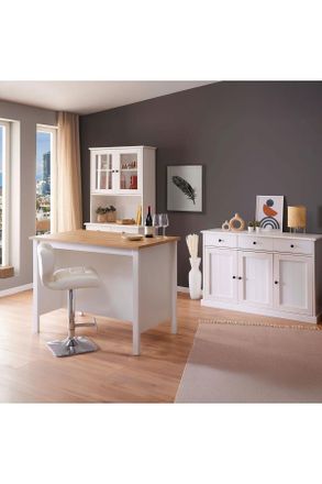 MID.YOU Mid.you K&uuml;cheninsel, Wei&szlig;, Eiche Artisan, Holz, Holzwerkstoff, 124x91.5x75 cm, K&uuml;chen, K&uuml;chenm&ouml;bel, K&uuml;cheninseln