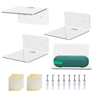Generic Wandregale aus Acryl, 4 dekorative multifunktionale Teile, 10 cm, f&uuml;r Album, Schlafzimmer, Badezimmer, Aufbewahrung, Wohnzimmer, K&uuml;che, B&uuml;ro