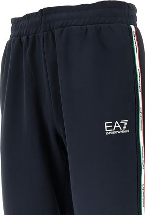 Emporio Armani Cotton-Blend Joggers - Black