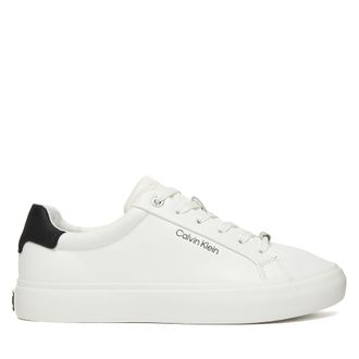 Calvin Klein Sneakers Calvin Klein Vulc Lace Up Lth/Moire Bt HW0HW02747 Wei&szlig;