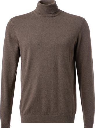 Ragman Herren Pullover braun unifarben
