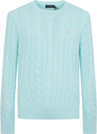 Ralph Lauren Homme, Pulls, Bleu, Taille: M Cable Knit Sweater