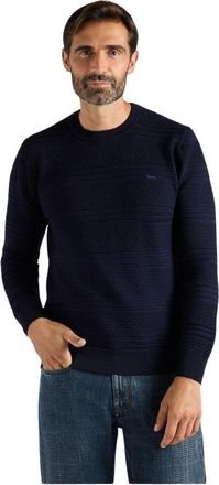 Harmont & Blaine Pull col rond 3D - Homme - Pulls - Bleu - Taille: L